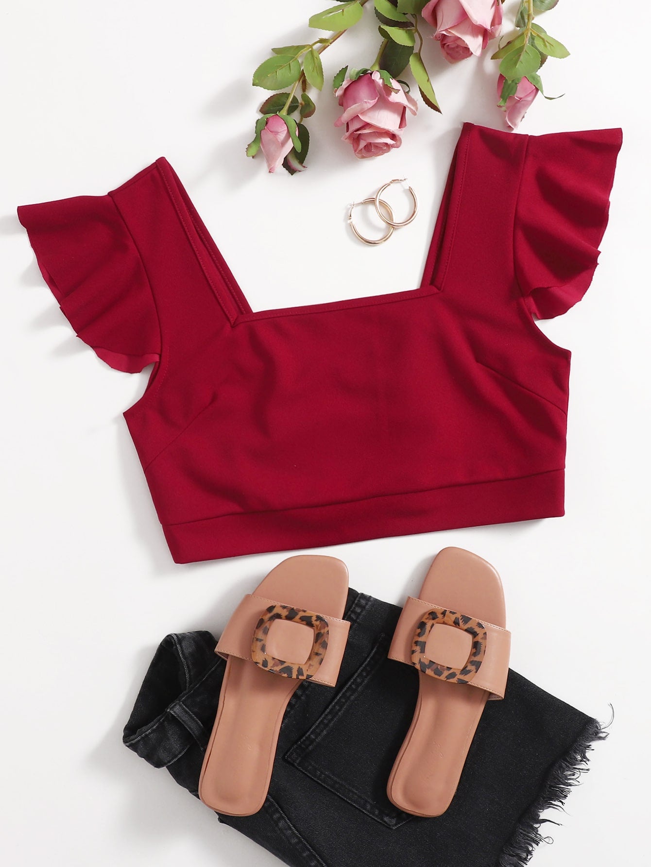Wilma Tie Back Crop Top Aahwan